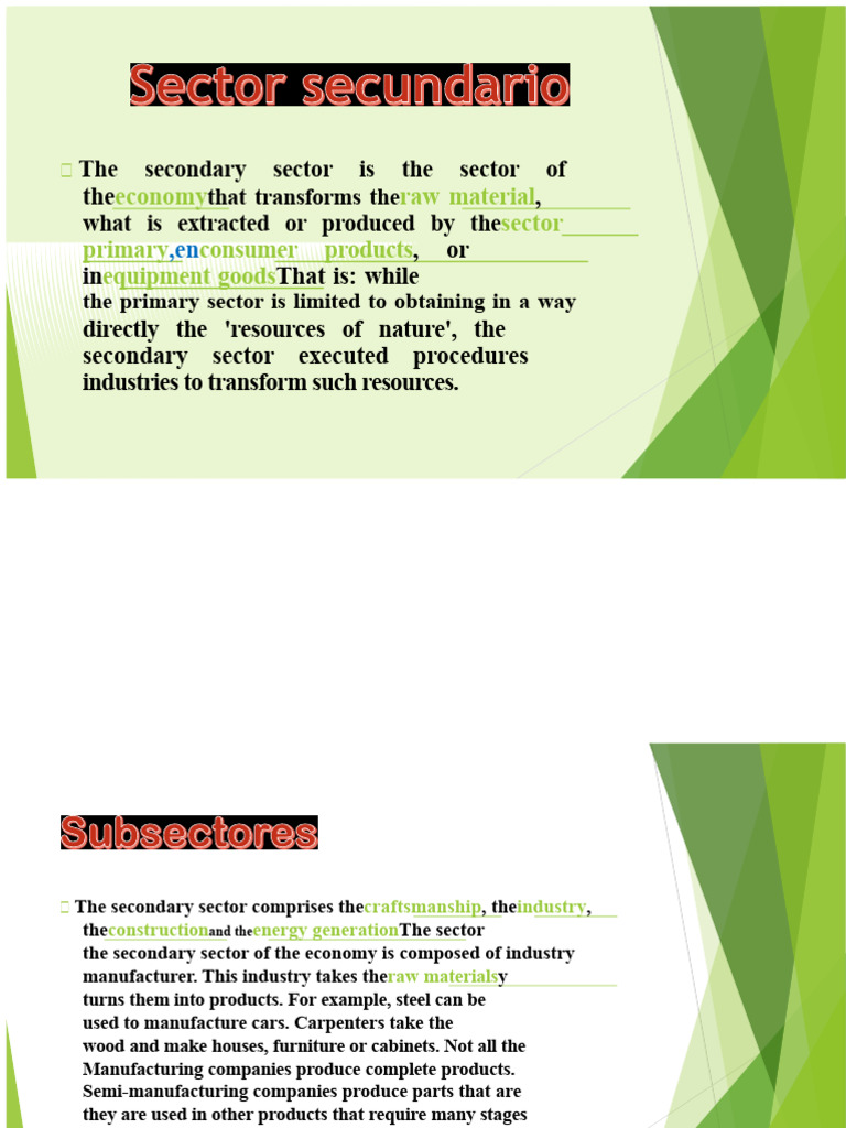 Secondary Sector | PDF | Electricity | Mining