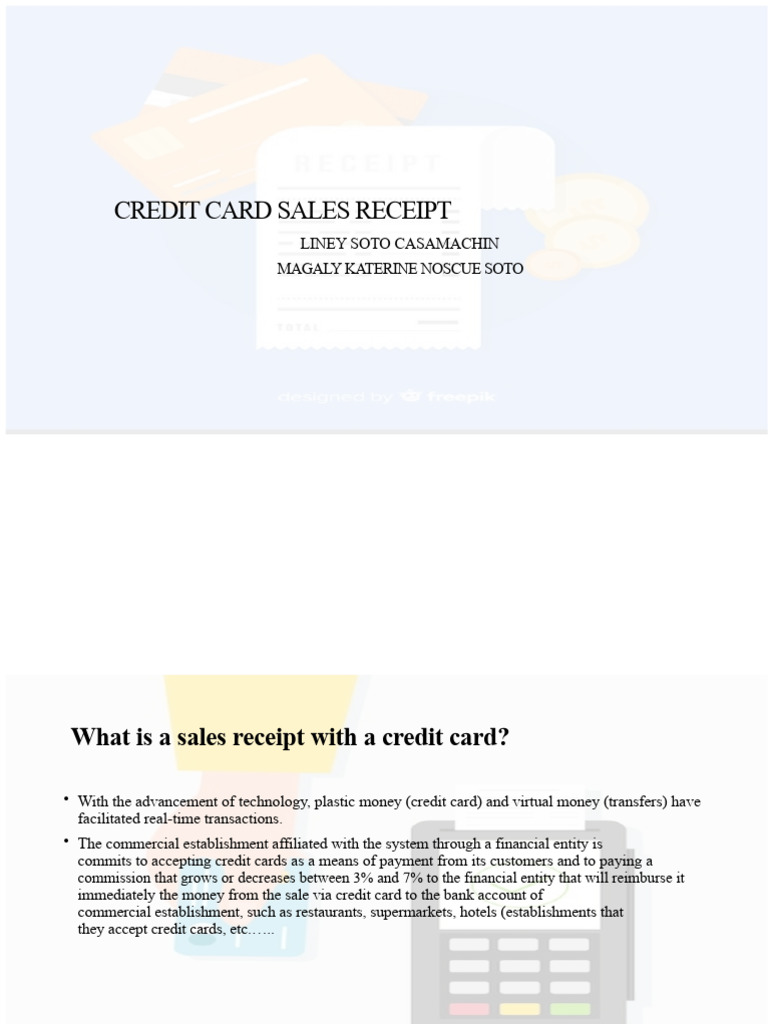 Credit Card Sale Receipt Completed | PDF