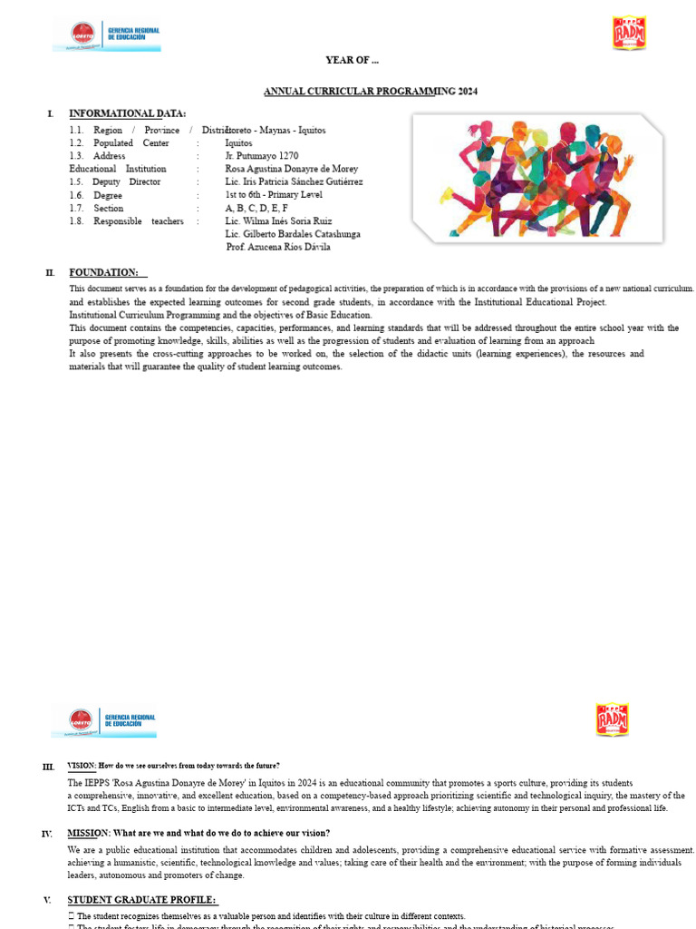 Updated PCA 1st To 6th Grade - PE 2024 | PDF | Learning | Knowledge