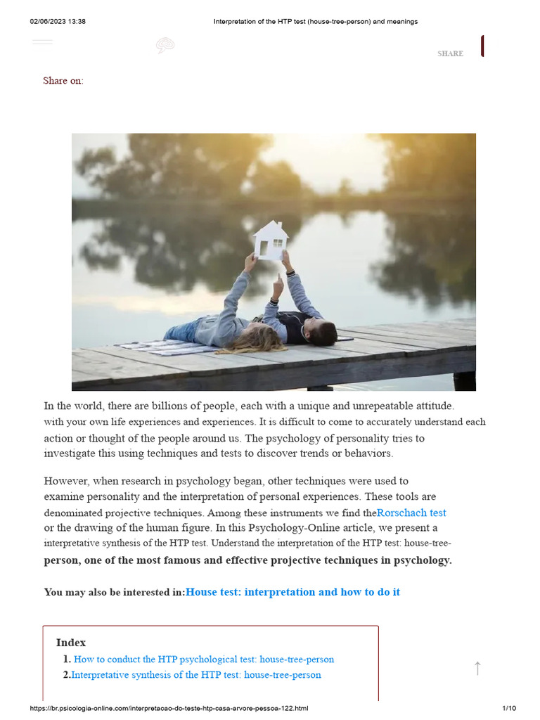 Interpretation of The HTP Test (House-Tree-Person) and Meanings | PDF ...