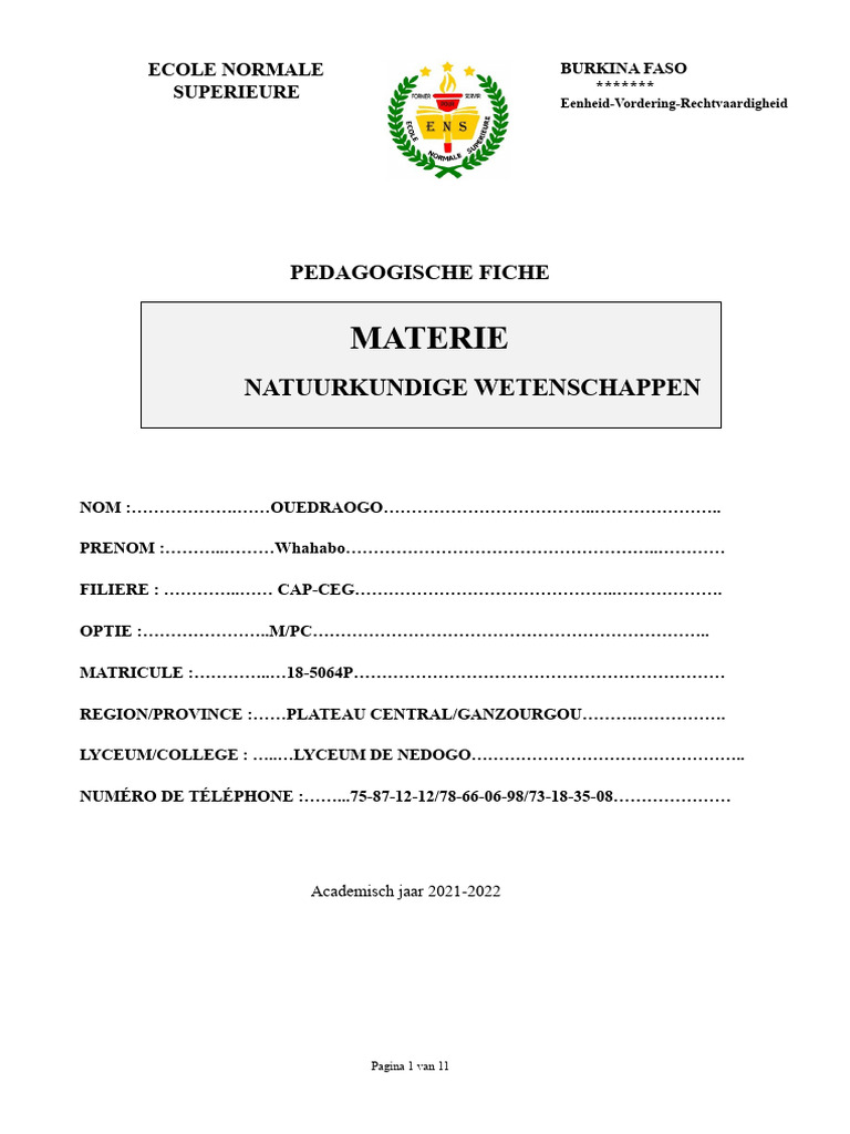 Natuurkunde Examenblad | PDF