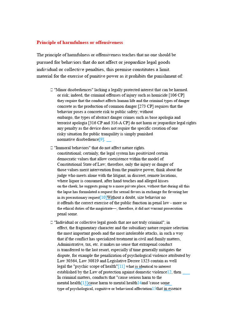 Principle of Harm | PDF | Crimes | Crime & Violence