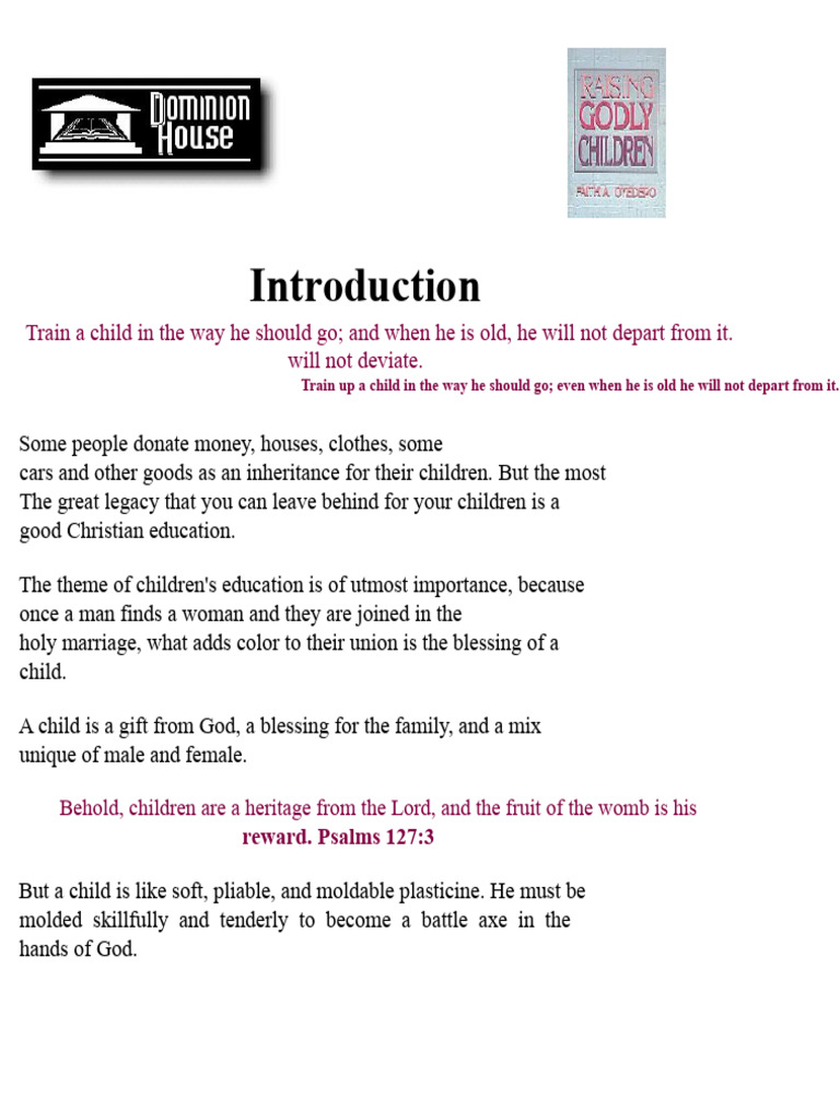 Raising pious children | PDF | Jesus | Born Again