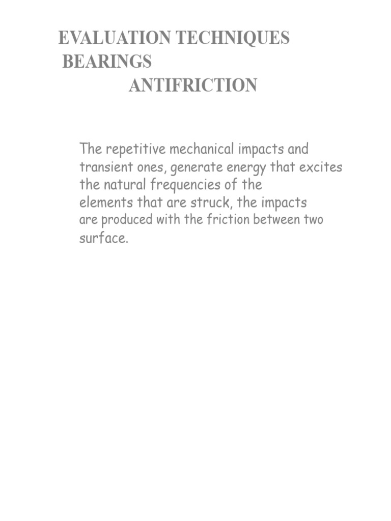 Bearing Evaluation Techniques and Analysis | PDF | Accelerometer ...