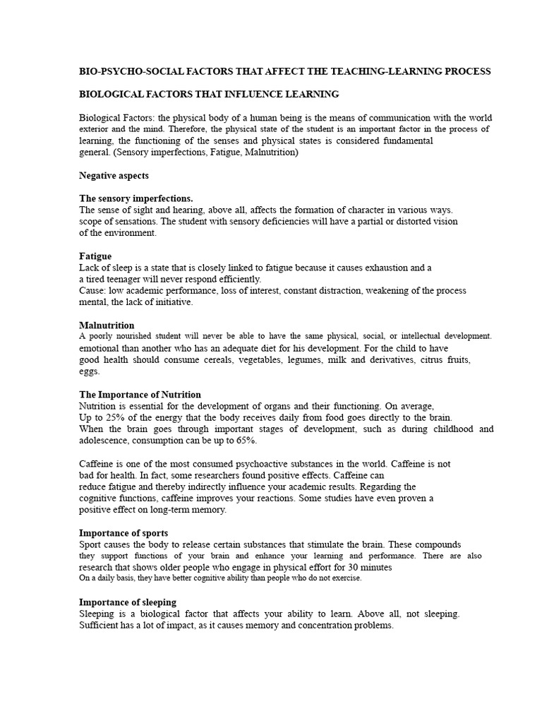 Factors Influencing Learning Success | PDF | Learning | Motivational
