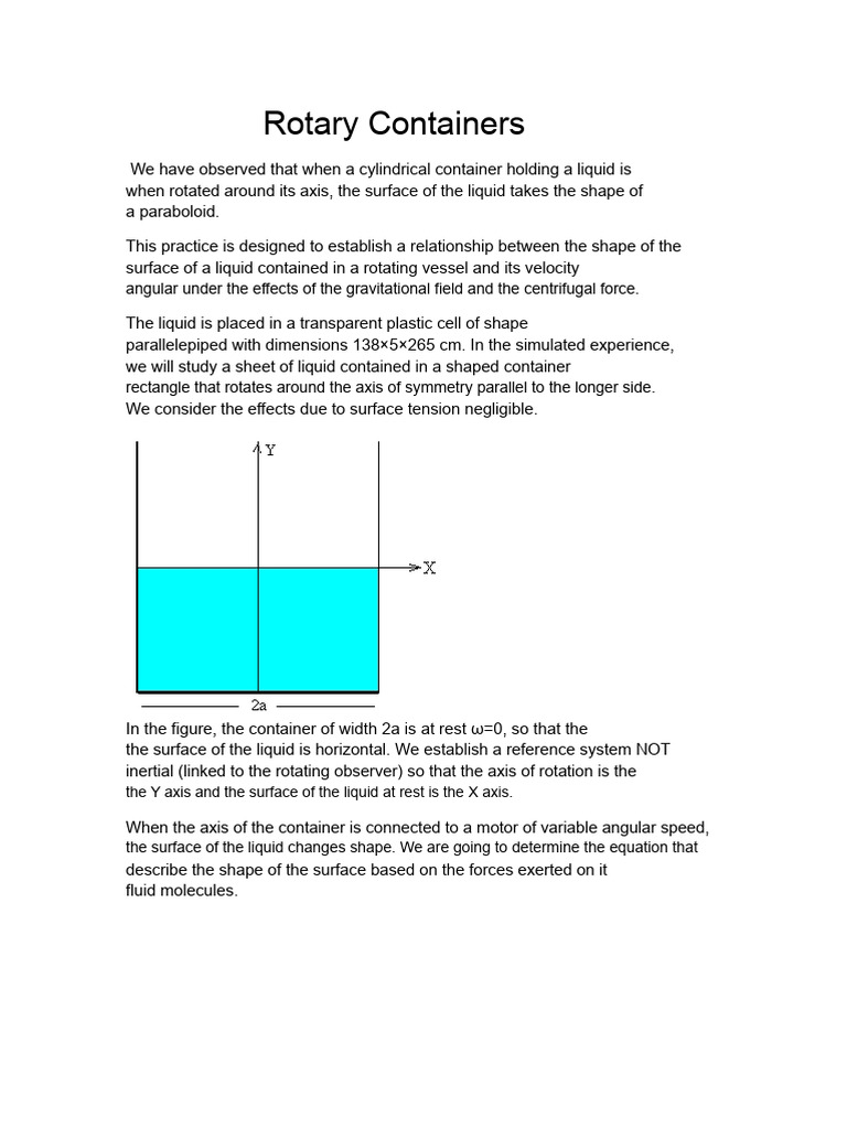 Rotary Containers | PDF | Force | Rotation