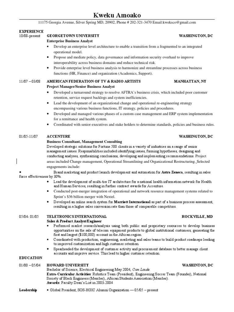 HBS Resume - Final | PDF | Strategic Management | Accountability