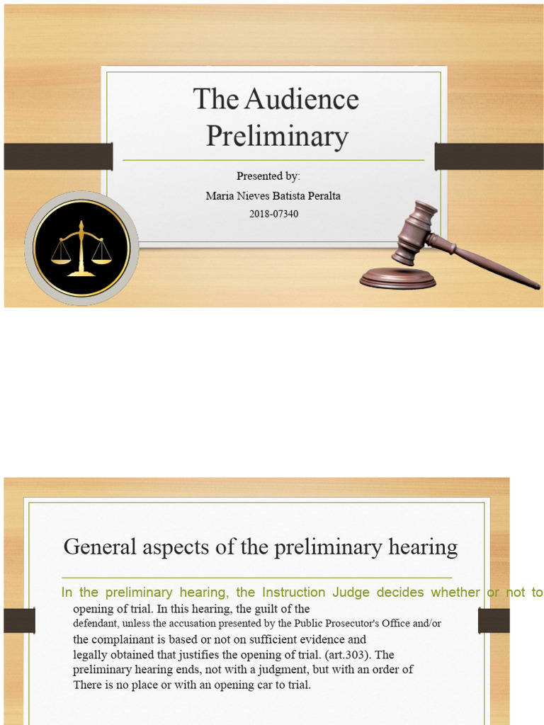 The Preliminary Hearing | PDF | Trials | Acquittal