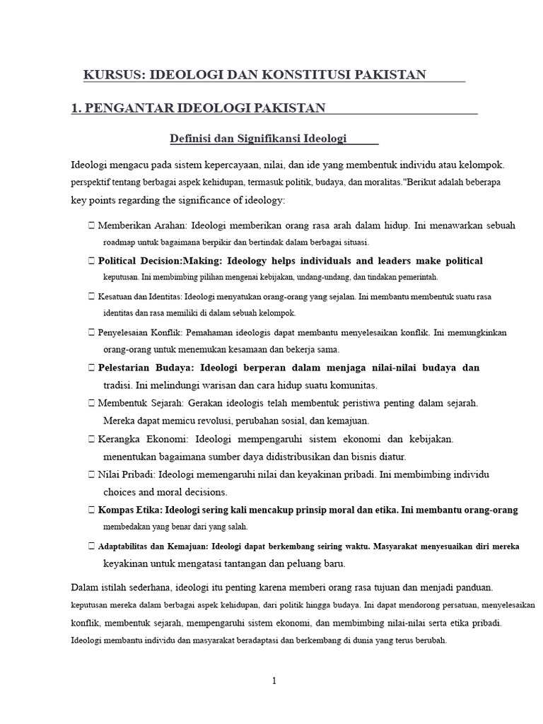 Ideologi dan Sejarah Pembentukan Pakistan | PDF