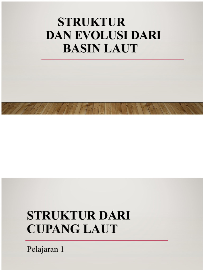 Struktur dan Evolusi Basin Laut | PDF