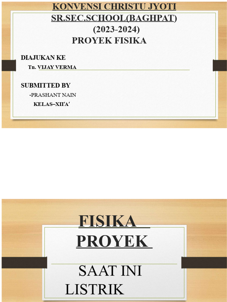 Proyek Fisika: Arus dan Resistansi listrik | PDF