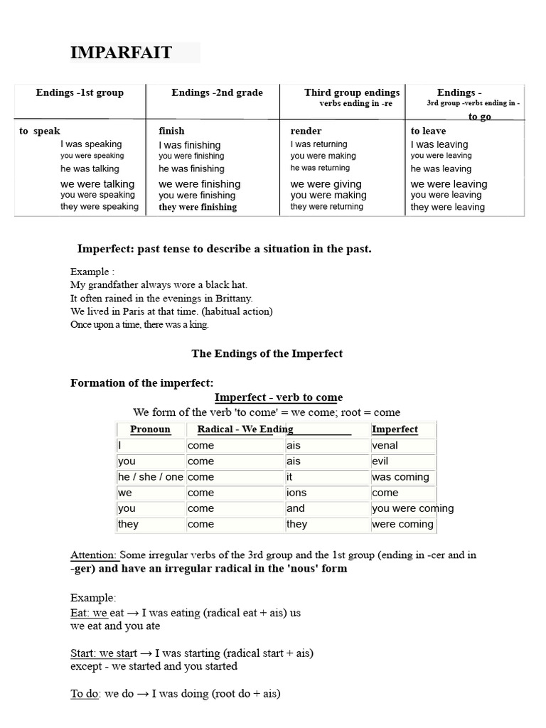 Imperfect and Pluperfect | PDF | Grammar | Syntax