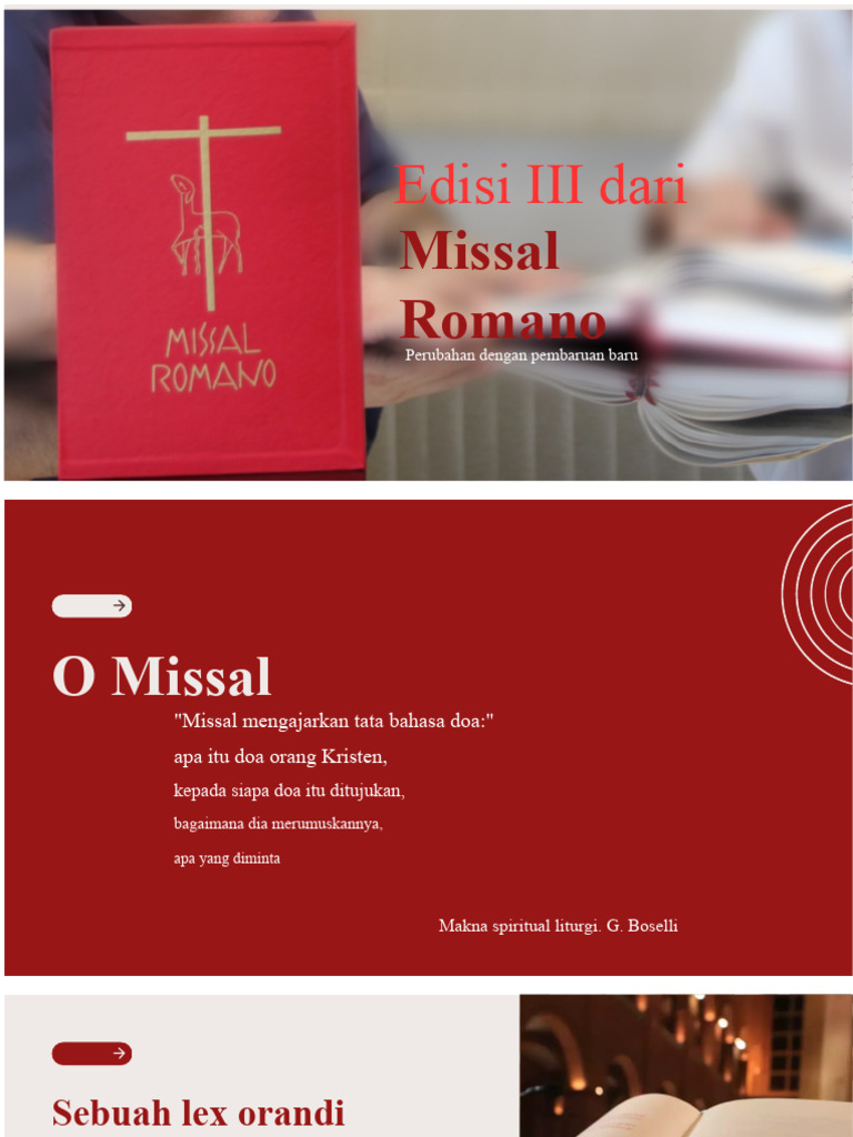 Pembaruan Missal Romano Edisi III | PDF