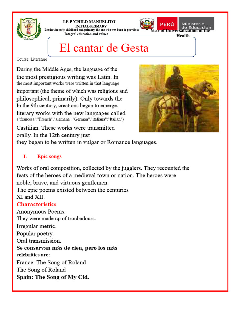 The Cid Worksheets | PDF