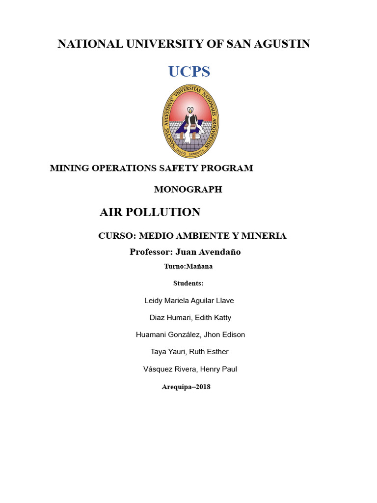 Monograph 2 Air Pollution | PDF | Air Pollution | Atmosphere Of Earth