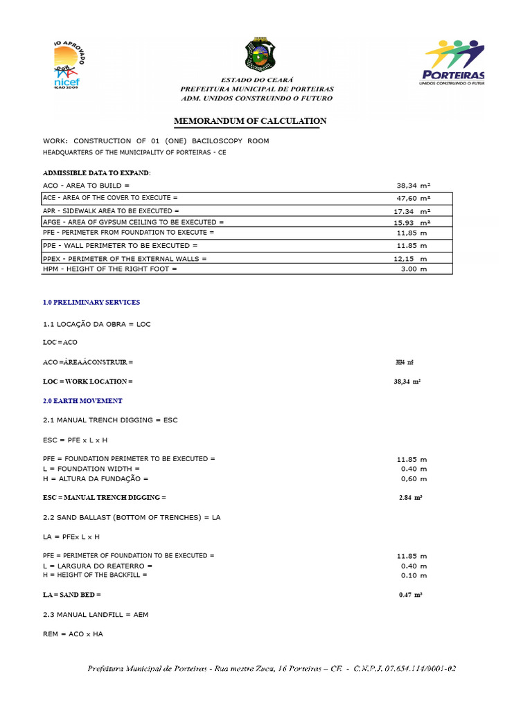Calculation Memorandum Template PDF | PDF | Structural Engineering ...