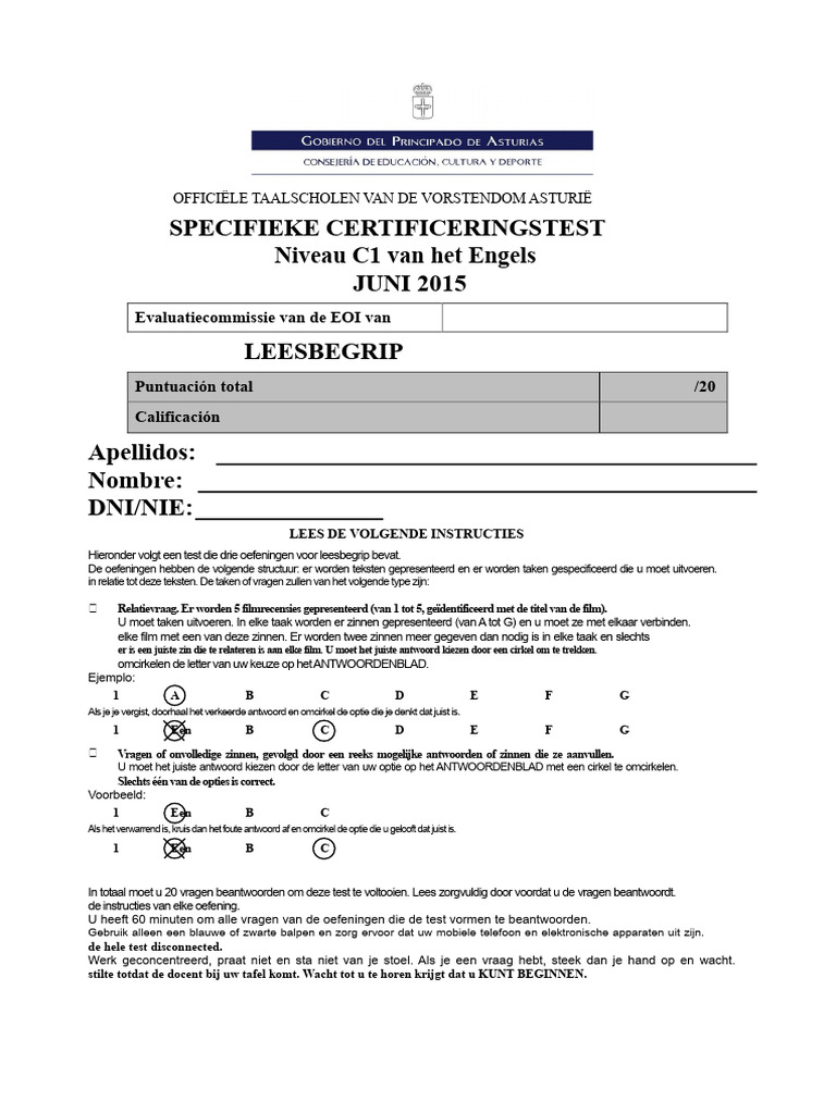 C1 Engels Examen | PDF