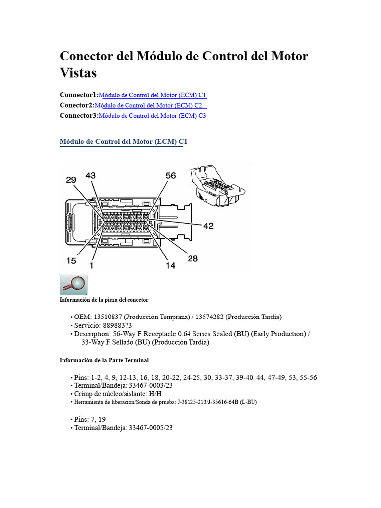 Pinout Del ECM de 2007 Tbss | PDF | Conector eléctrico | Electricidad
