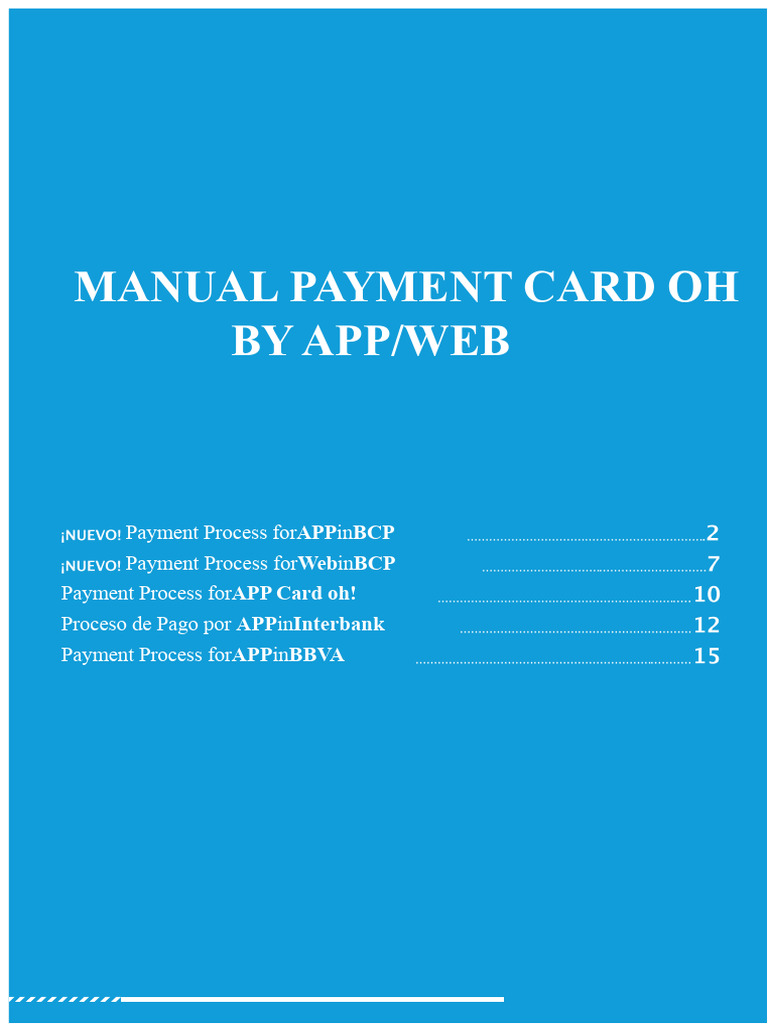 Manual Payment Card Oh Via APP and Web | PDF | Debit Card | Payments