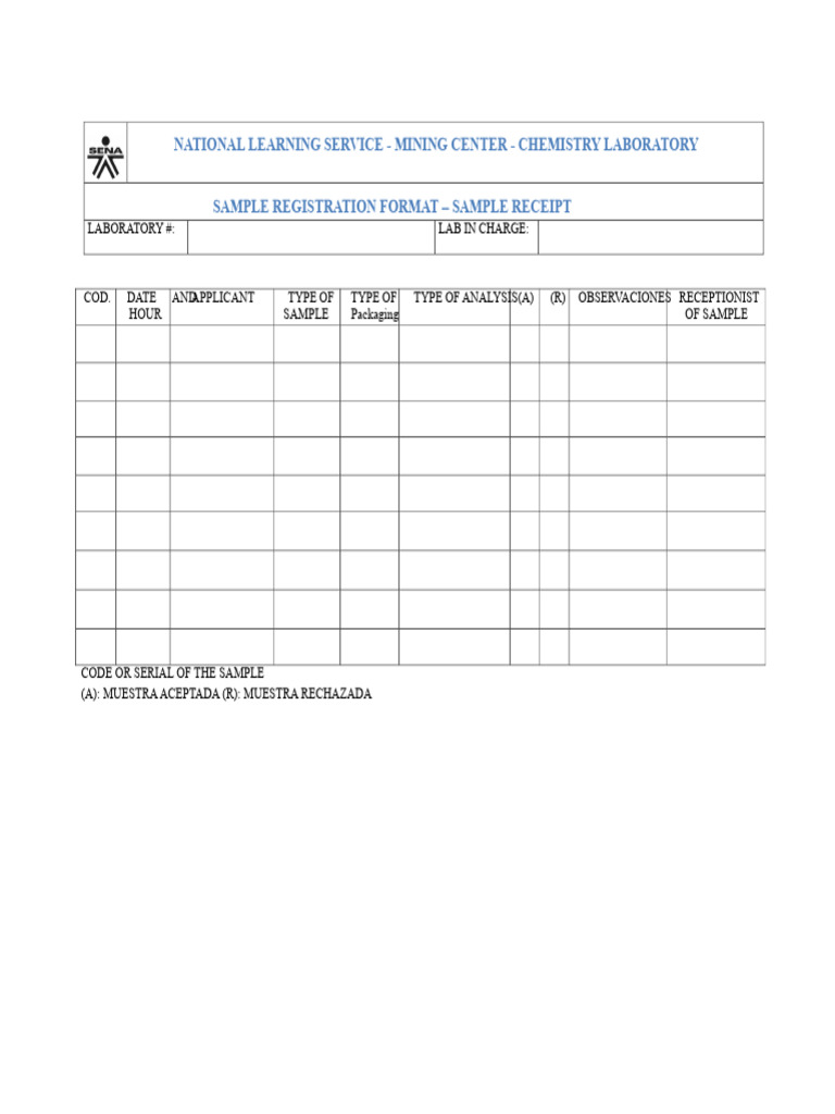 Sample Registration Format | PDF