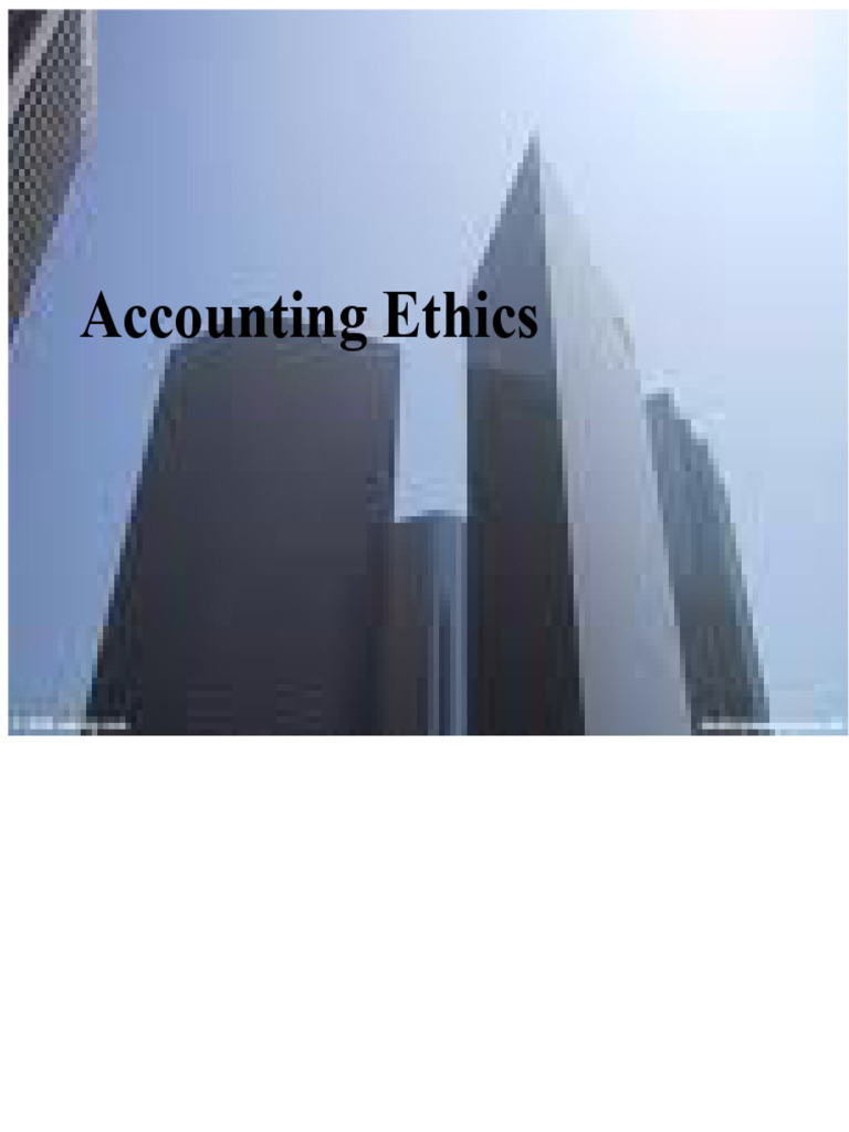 00 Accounting Ethics and Professional Cost Practices | PDF | Accounting ...