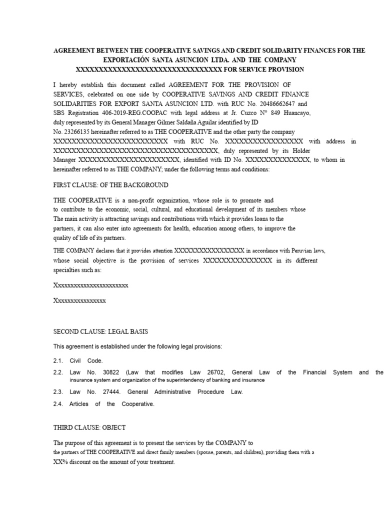 Inter-Institutional Agreement Model | PDF | Cooperative | Business