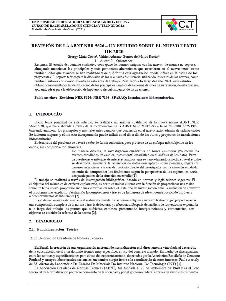 NBR 5626 2020 | PDF | Calidad (comercial) | Agua
