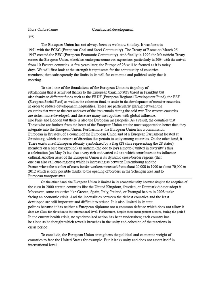 EU Built Development | PDF | European Union | Economy Of The European Union