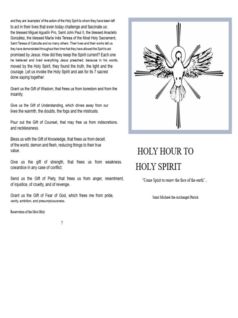 Holy Spirit's Gifts and Saints' Examples | PDF | Eucharist | Jesus