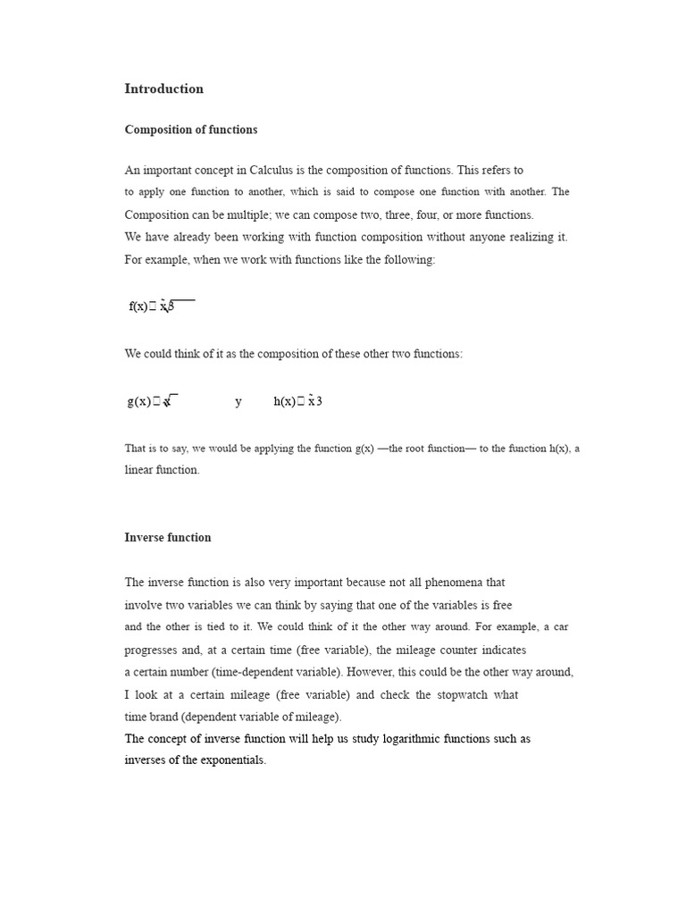 Introduction To The Composition of Functions | PDF