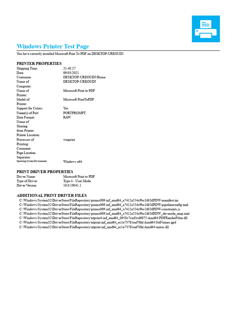 Test Page in PDF | PDF