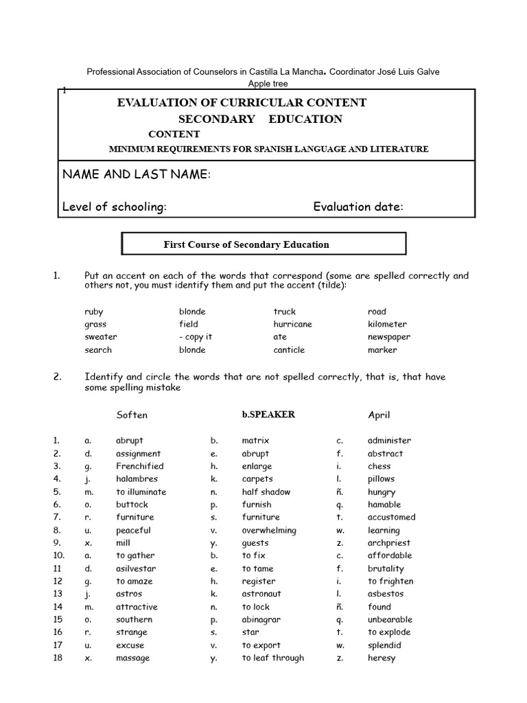 Language Evaluation 1ST Year | PDF | Narrative | Adjective