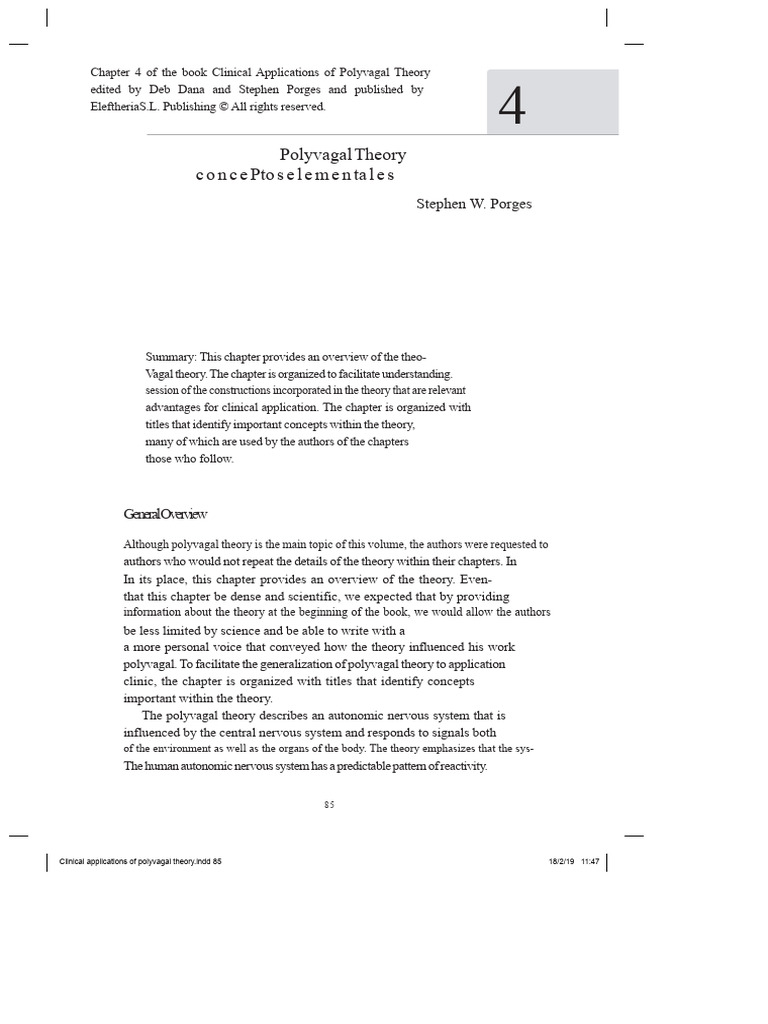 Elementary Concepts Porges C4 Clinical Applications of Polyvagal Theory ...