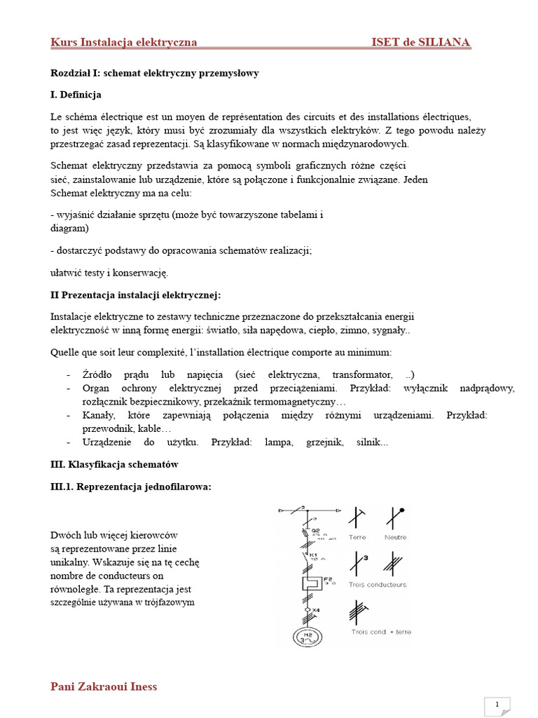 Rozdział 1 Schemat Elektryczny Przemysłowy | PDF