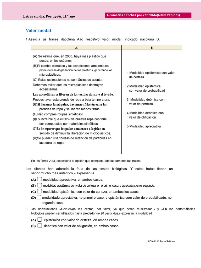 Ldia11 Gramática Valor Modal 2 | PDF | Entorno natural