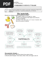 Natural vs. Man-Made Materials Worksheet | PDF