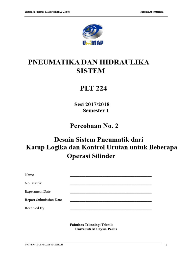 V2 EXP2 Katup Logika Dan Kontrol Urutan Untuk Operasi Silinder Ganda | PDF