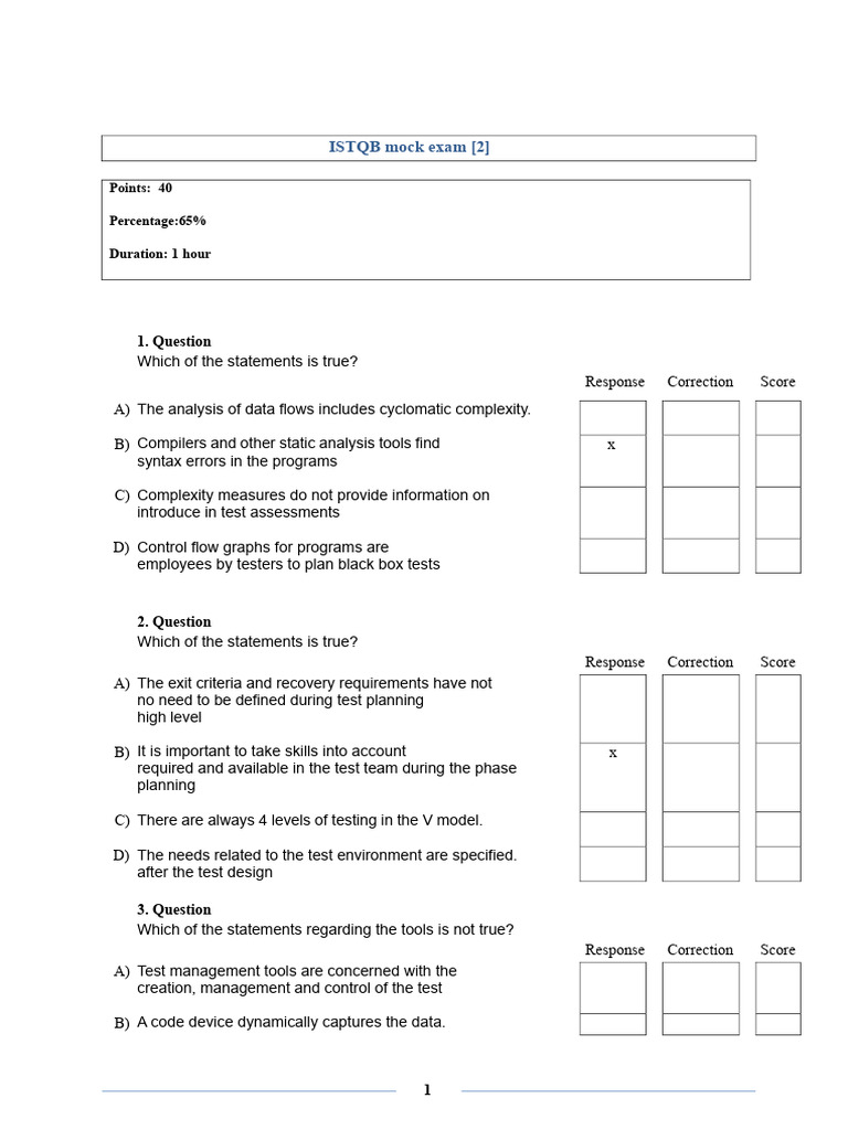 ISTQB Exam 2 Solution | PDF | Software Testing | Risk