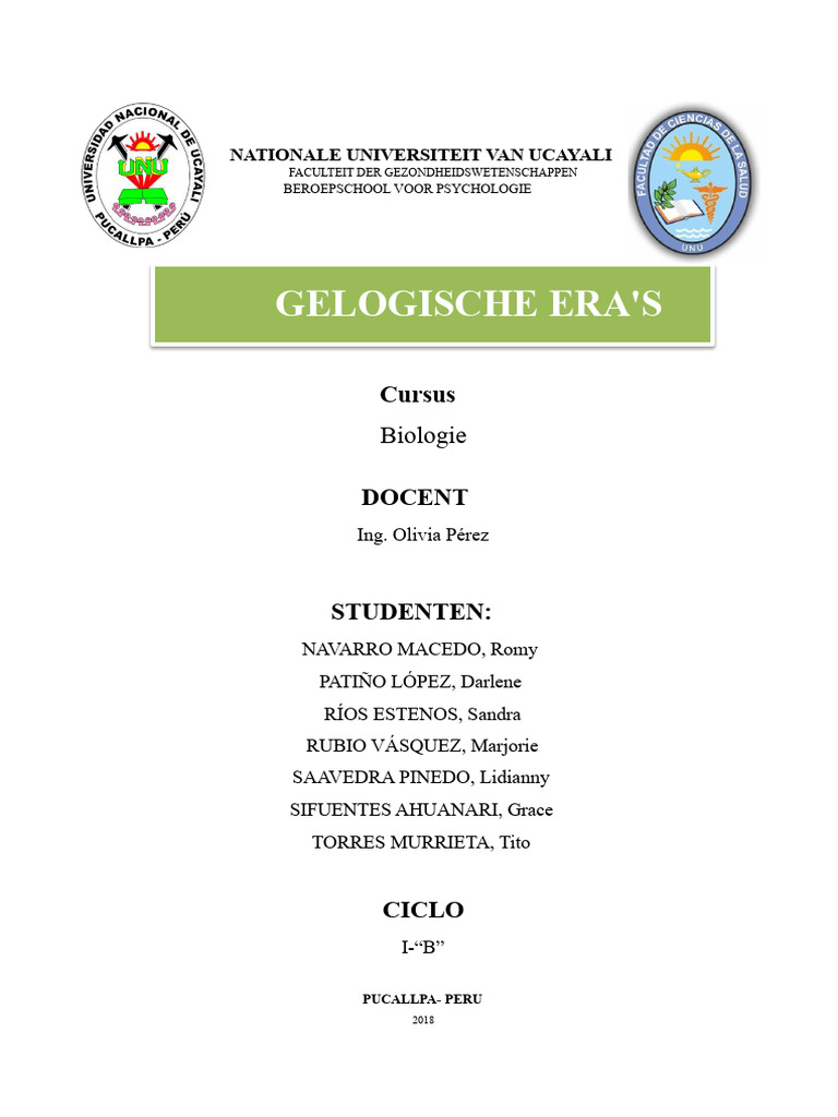Geologische Tijdperken | PDF