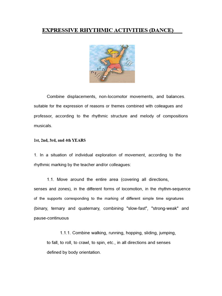 Expressive Rhythmic Activities | PDF