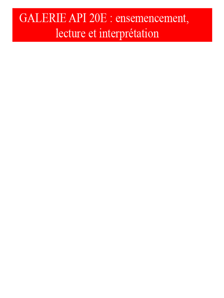 Identificación de Bacilos Gram- con API 20E | PDF | Química ...