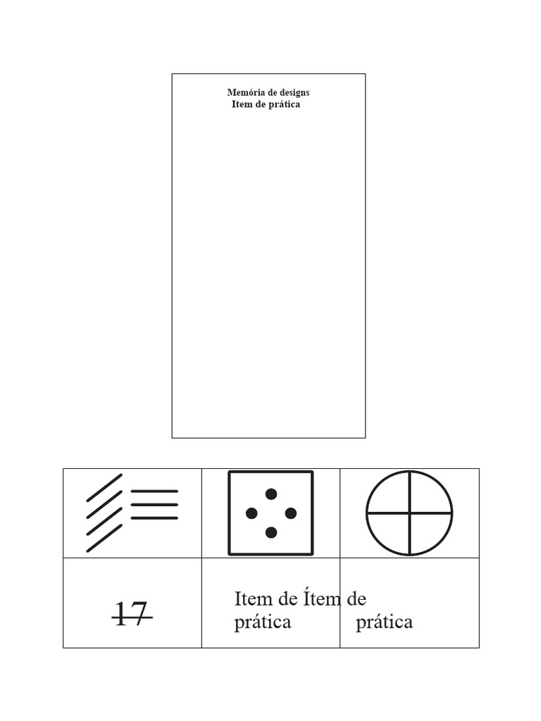 Conjunto de Fichas Memória de Designs Nepsy | PDF