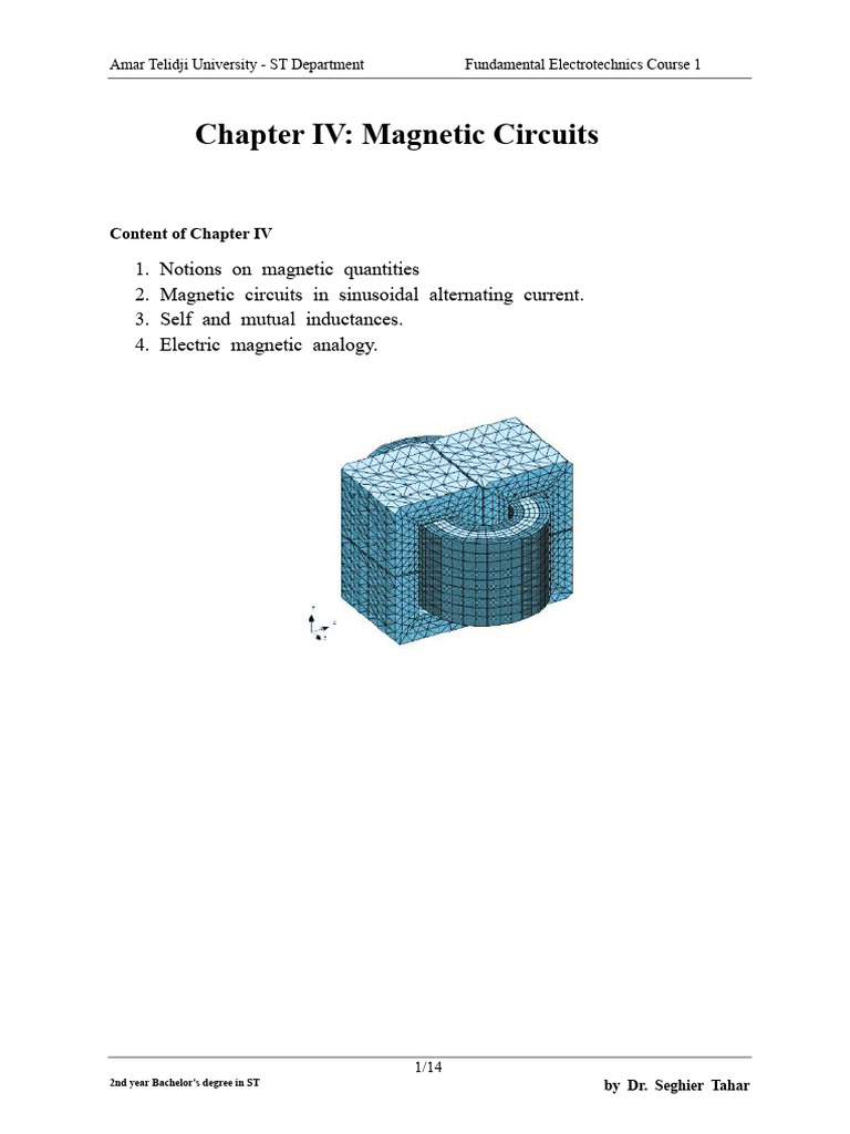 Magnetic Circuits in Electrotechnics | PDF | Inductor | Magnetic Field