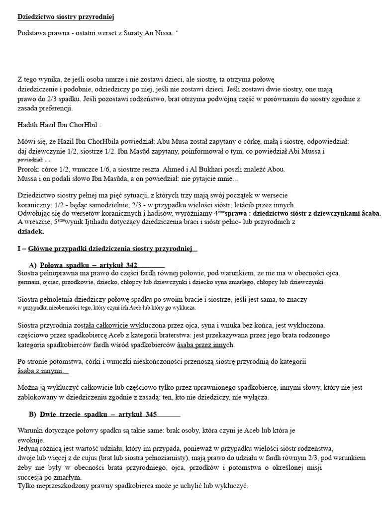 Dziedzictwo Siostry Pełnoletniej | PDF