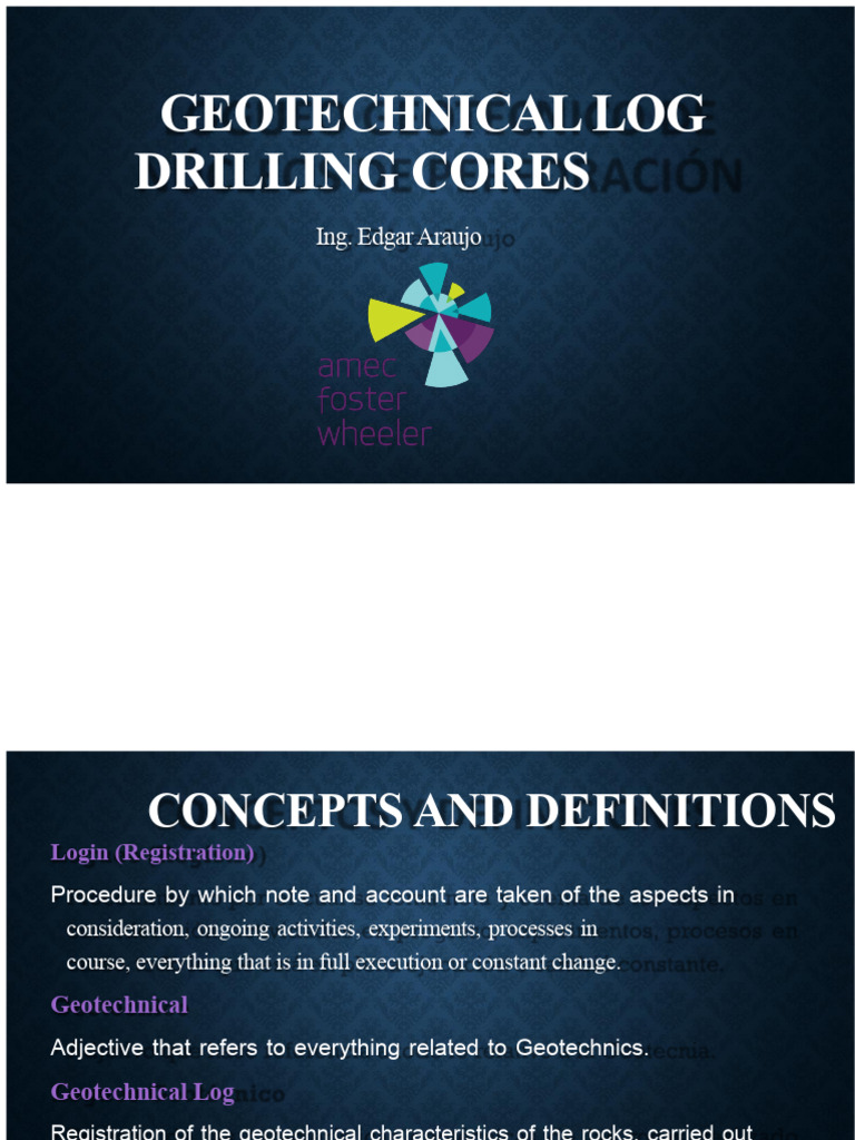 Geotechnical Logging and Core Analysis | PDF | Geotechnical Engineering ...