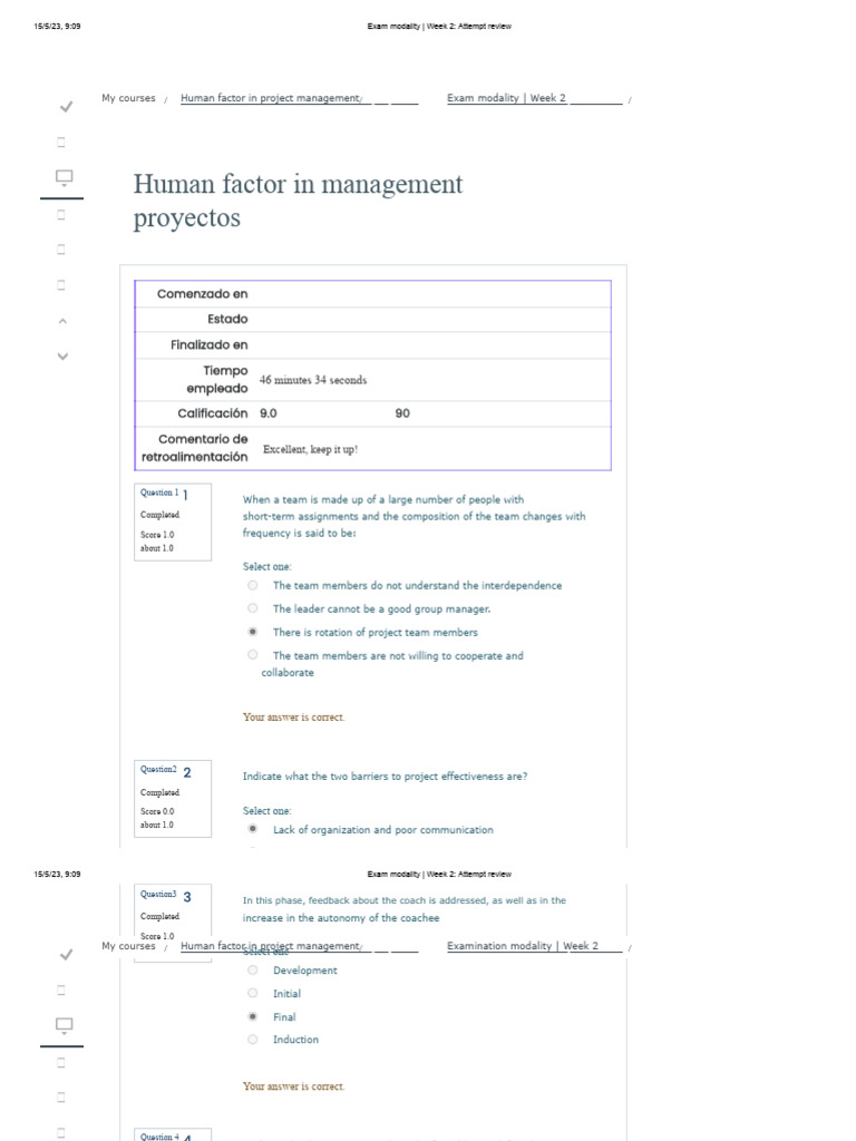 Exam Modality - Week 2 - HUMAN FACTOR | PDF | Social Psychology