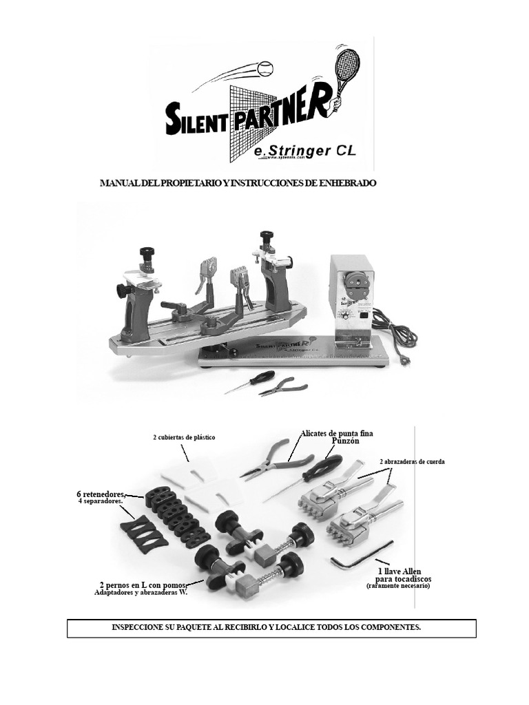 Manual de Silent Partner E-Stringer | PDF | Nudo | Tornillo