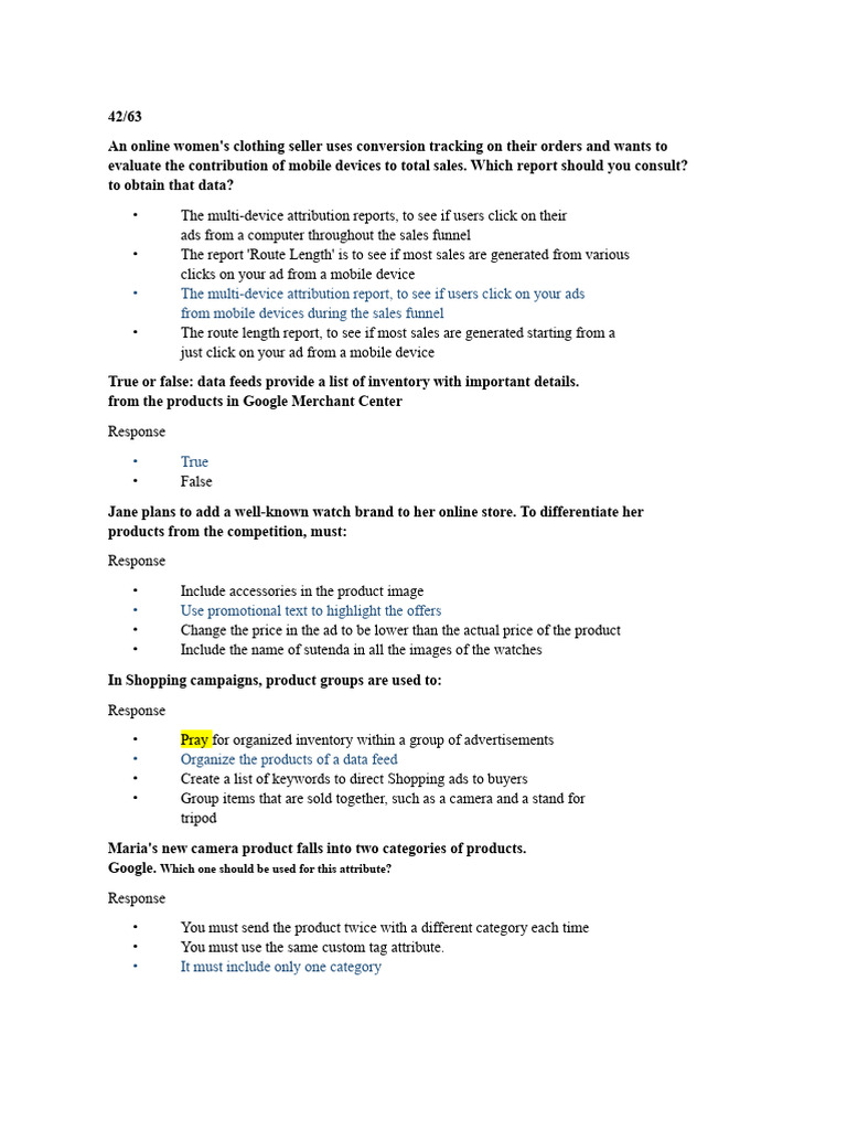 Shopping Exam Answers | PDF | Brand | Advertising