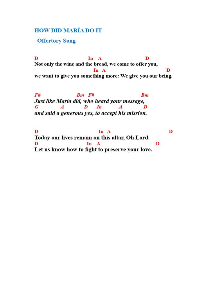 How Did María Do It? CHORDS PDF | PDF