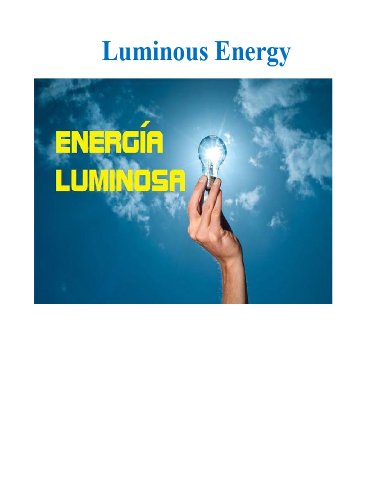 Luminous Energy | PDF